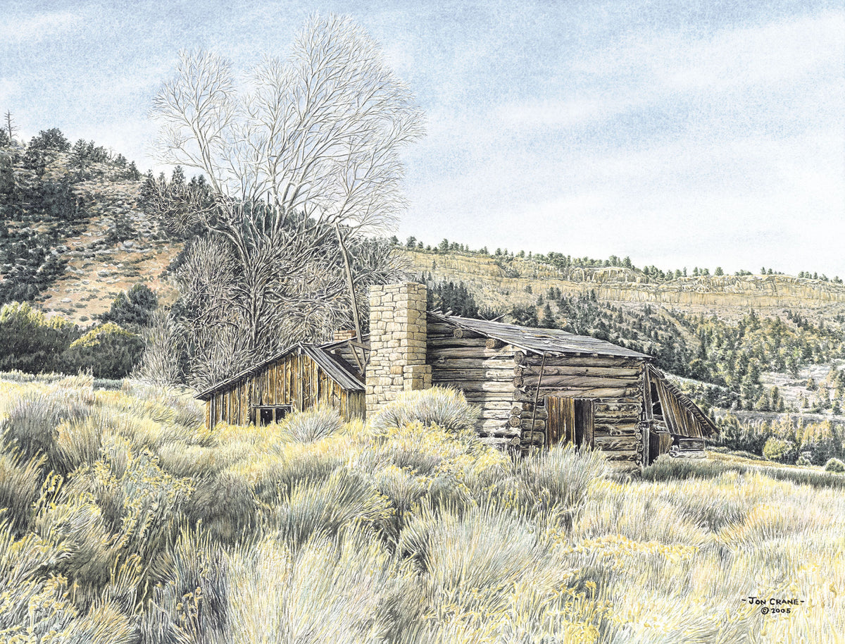 AT REST BENEATH THE RIMROCK by Jon Crane -- Fine Art Watercolors – Jon ...